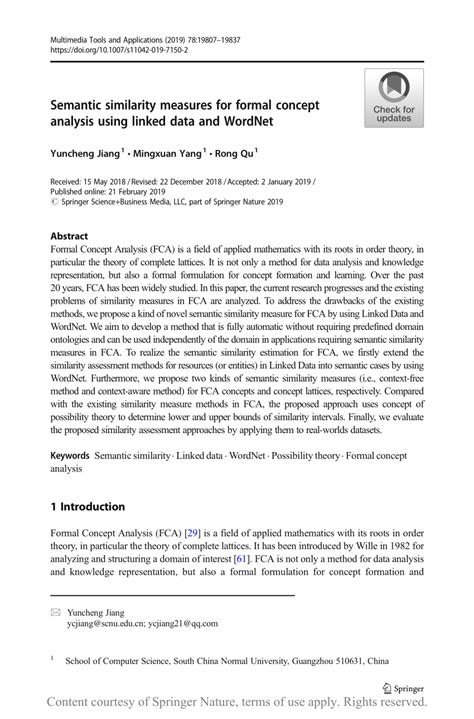 Semantic Similarity Measures For Formal Concept Analysis Using Linked
