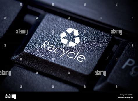 Computer Keyboard Concept Image Recycle Button Stock Photo Alamy