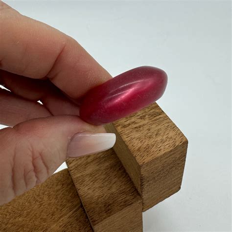 Rare Vintage Ruby Glow C Lucite Ring Leetie Lovendale