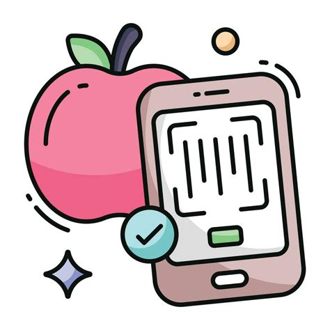 A Flat Design Icon Of Mobile Barcode 36372791 Vector Art At Vecteezy