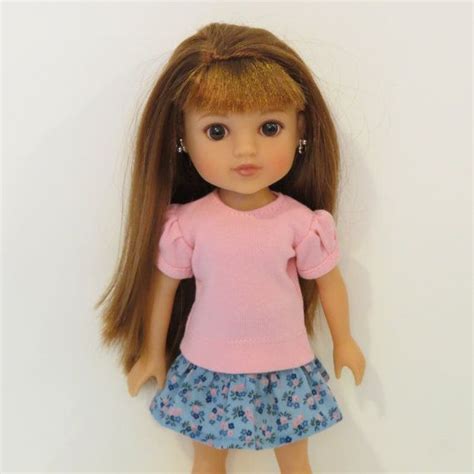 Hearts For Hearts Doll Clothes Tee Top And Gathered Skirt Doll