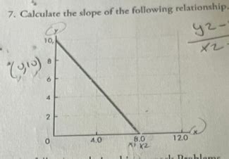 Solved Calculate The Slope Of The Following Relationship Chegg