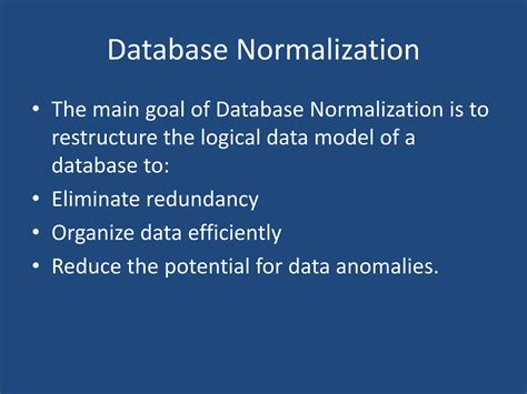 Database Normalization First Second And Third Normal Forms With An