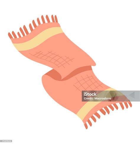 평평한 디자인의 프린지가 있는 비치 타월 일광욕 시간을 위한 여름 액세서리 벡터 일러스트 레이 션이 분리되어 있습니다 0명에