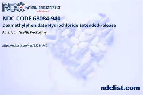 Ndc 68084 940 Dexmethylphenidate Hydrochloride Extended Release