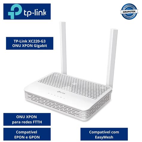 Tp Link Xc220 G3 Ont Xpon Wi Fi 5 Ac1200 Dual Band 2 Portas