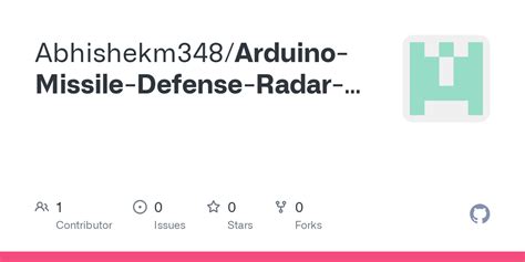 github abhishekm348 arduino missile defense radar system