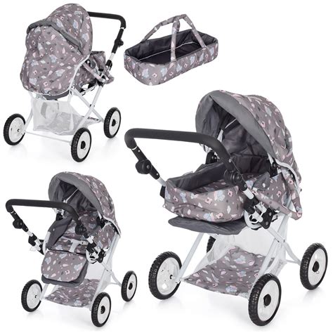 Коляска дитяча для ляльок Melogo 65826 сіра з сумкою для перенесення Id 1709593438 цена 1790