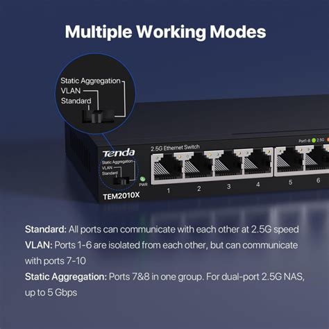 Tenda Tem2010x 8 Port 2 5g Ethernet Switch Geewiz