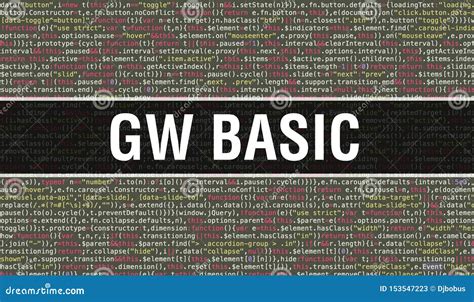 Gw Basic Text Written On Programming Code Abstract Technology Background Of Software Developer