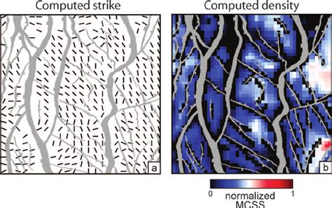 computed fault strike and density for subseismic models a computed