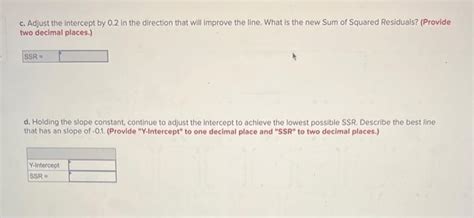 Minimize The Sum Of Squared Residuals Interact With