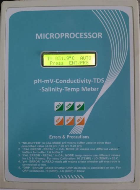 Microprocessor Based Conductivity Tds Salinity Temperature Meter