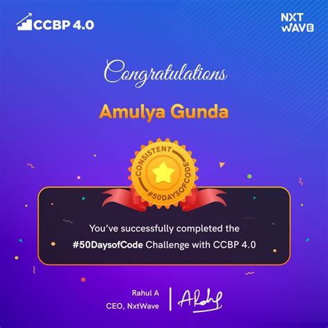 Amulya Gunda On Linkedin Ccbp Nxtwave Python Html Css Javascript