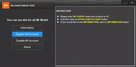 Download Mi Account Unlock Tool Remove Frp Cloud Verification From Xiaomi
