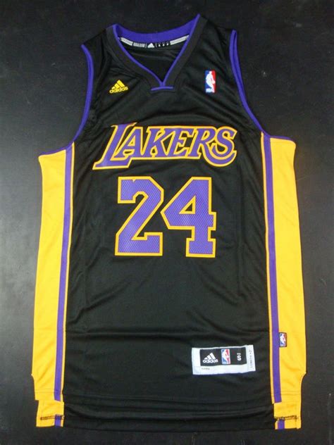Los Angeles Lakers 24 Kobe Bryant Black Purple Jersey