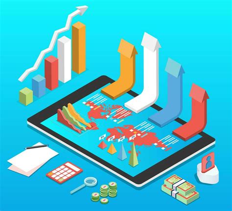 Modern 3d Isometric Design Concept Of Data Analysis With Business