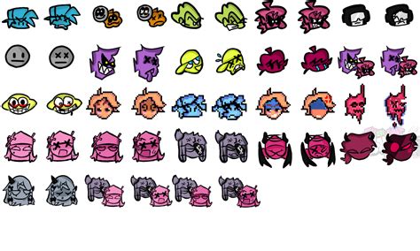 My Fnf Icon Grid Redraw Mid Fight Masses Extras By Andshadow13 On Deviantart