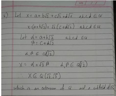 Linear Algebra Proving That A B Sqrt 2 C Sqrt 3 D Sqrt 6