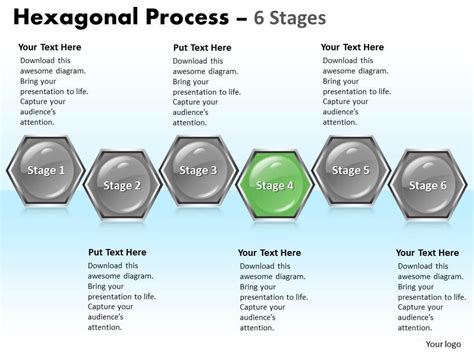 Hexagonal Process Stages Templates PowerPoint Presentation Slides Template PPT Slides