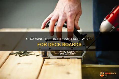Choosing The Right Camo Screw Size For Deck Boards Shuntool