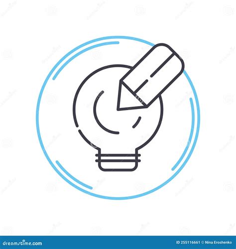 Defining Outline Icon Collection Or Set Defining Thin Vector Line Art