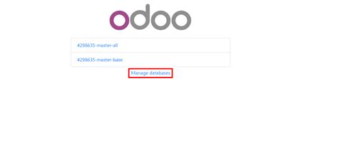 Odoo 14 Database Management