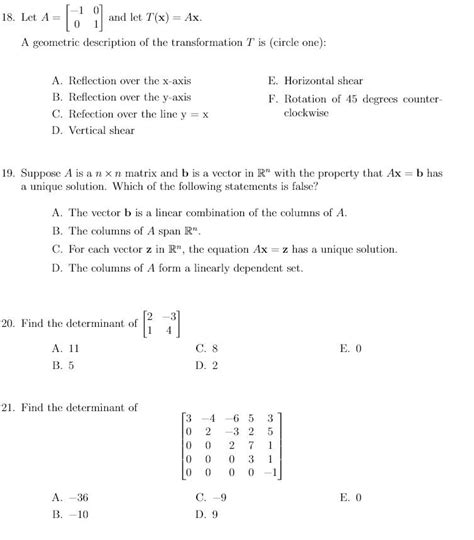 Solved 18 Let A O I And Let T X Ax A Geometric Chegg Com