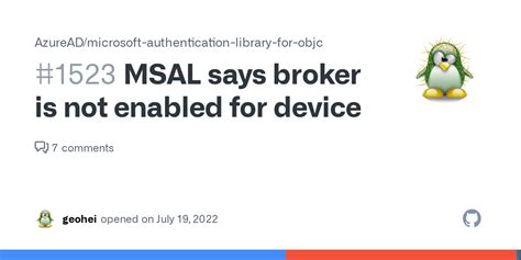 MSAL Says Broker Is Not Enabled For Device Issue AzureAD Microsoft Authentication
