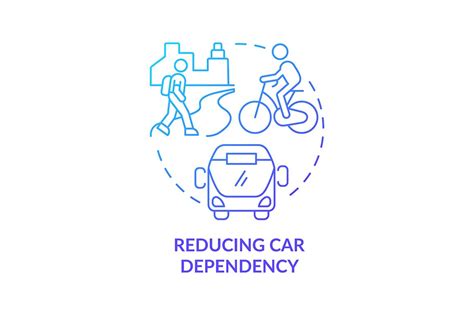 Reducing Car Dependency Concept Icon Outline Icons ~ Creative Market