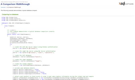 xsql software schema compare sdk for sql server