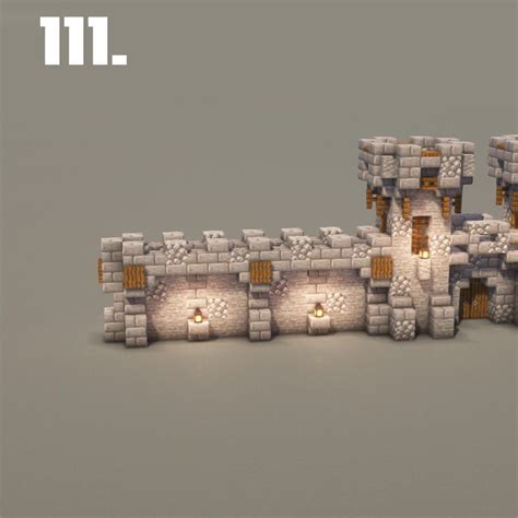 Medieval Stone Wall And Gate Page 2 Build It Minecraft Wall Stone Wall Minecraft Wall Designs