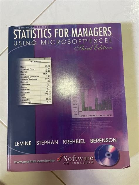 statistics for managers using microsoft excel third edition hobbies