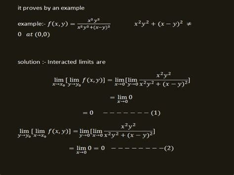 Limit And Continuity For The Function Of Two Variables Pptx