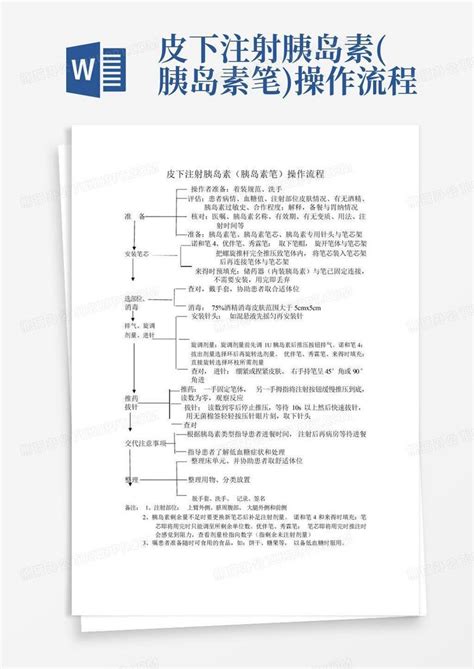 皮下注射胰岛素胰岛素笔操作流程word模板下载编号qgaeazjo熊猫办公
