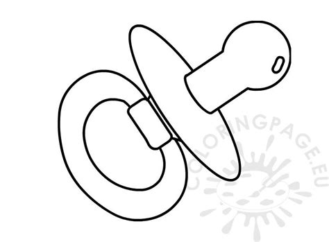 Pacifier Coloring Page
