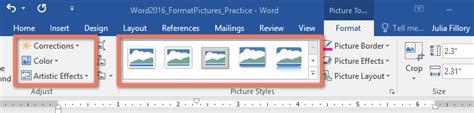 Word Formatting Pictures