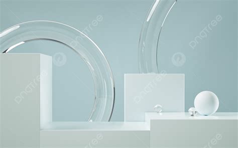 C4d 간단한 하늘색 작은 신선한 배너 배경 유리 질감 3 차원 입체 부스 배경 일러스트 및 사진 무료 다운로드 Pngtree
