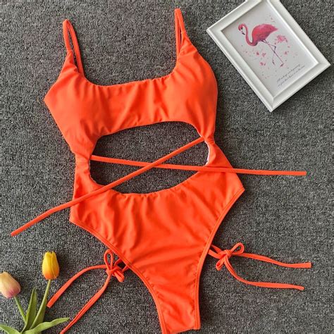 Sexy Monokini One Piece Swimsuit Bandeau Swimwear Women Buy Sexy Monokini One Piece Swimsuit