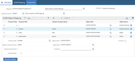 Maximo Works Maximo Json Mapping