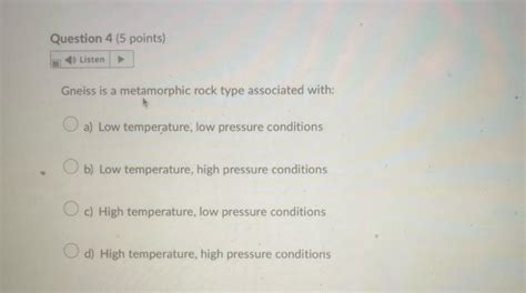 Solved What Metamorphic Process Would Most Likely Be