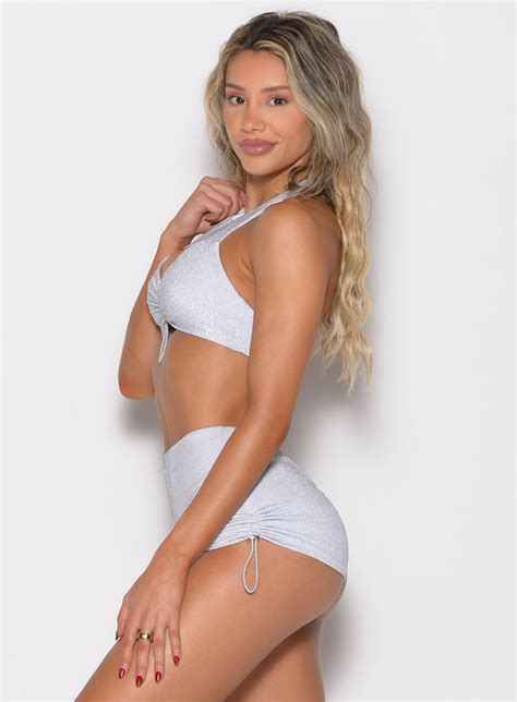 Silver Sparkly Bikini Top Bombshell Sportswear