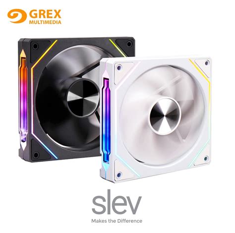 Slev Slevflow Asq Zephyr Pwm Argb 120mm Fan Black White