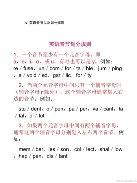 英语音节的划分及发音规律 两个元音夹在两个辅音之间怎么读法 csdn博客
