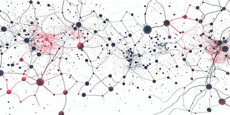 Lines Connected Dots White Background Ai Network Lines Connected Dots Eural Network