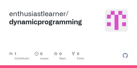 Github Enthusiastlearnerdynamicprogramming