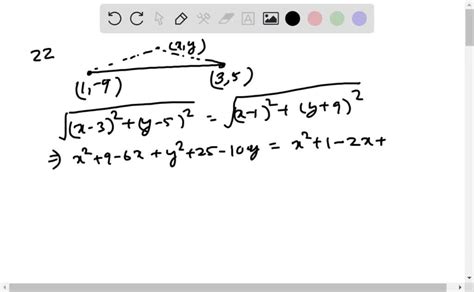 SOLVED Find The Locus Of Points P X Y Equidistant From And Numerade