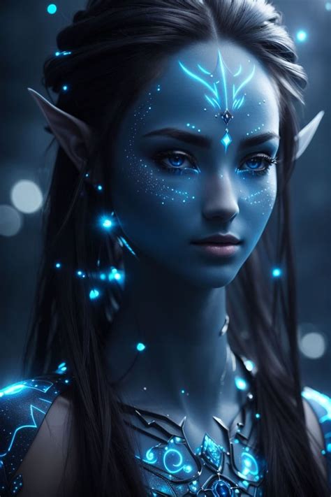 Blue Humanoid Avatar Ai Art Raiartseries