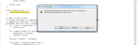 Jquery Modal Calling Error Asp Vb Stack Overflow