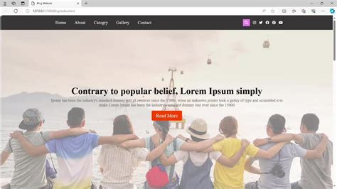 created a static blog website using html and css vasuki e posted on